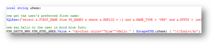 Safely Handling User Inputted Data - PeopleSoft Mods